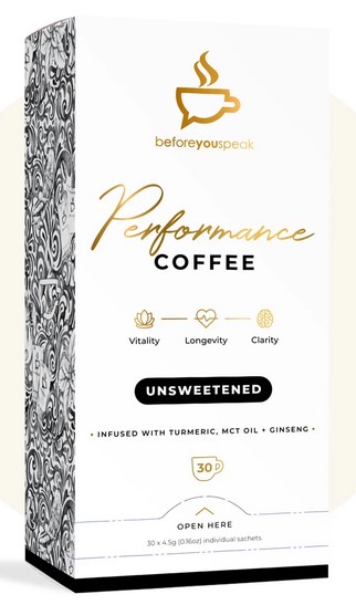 Beforeyouspeak Coffee Performance Coffee Unsweetened (30 x 4.5g Sachets)